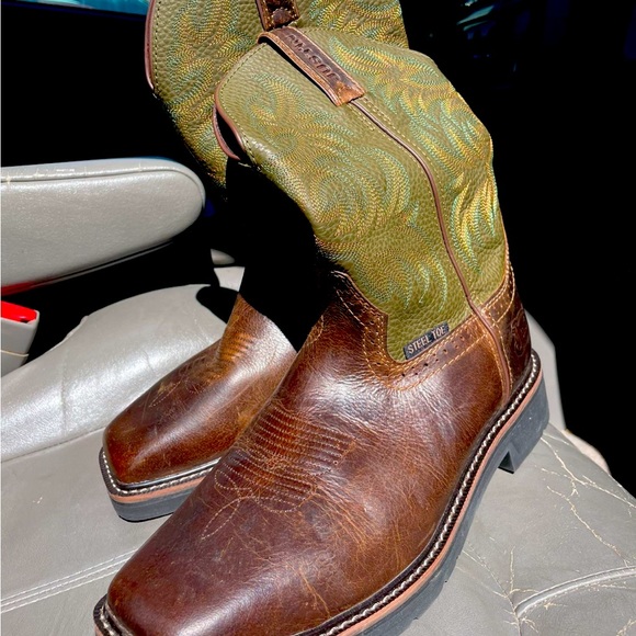 Justin Boots | Other | Justin Steel Toe Mens Boots | Poshmark